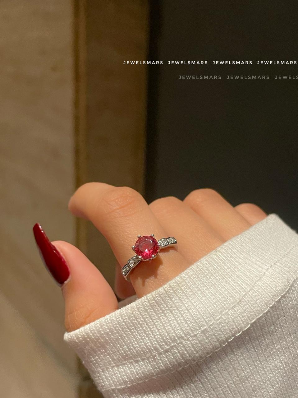Darla promise Ring- red – Jewelsmars