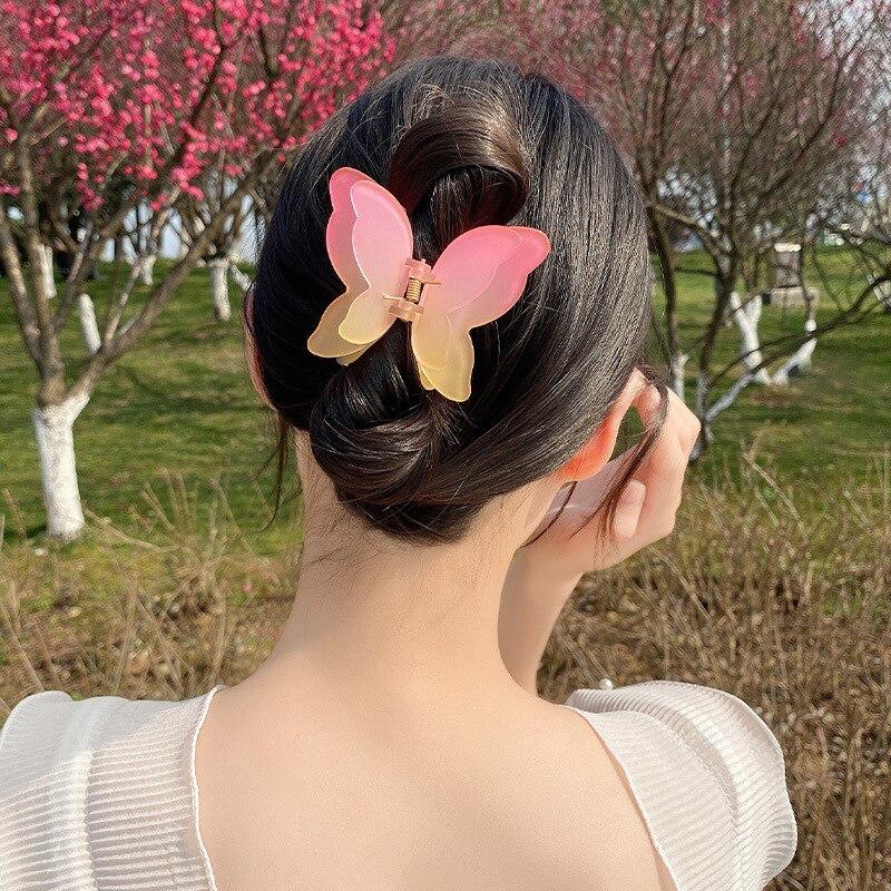 Pink Love Ombré Effect Butterfly Claw Clutcher – Jewelsmars