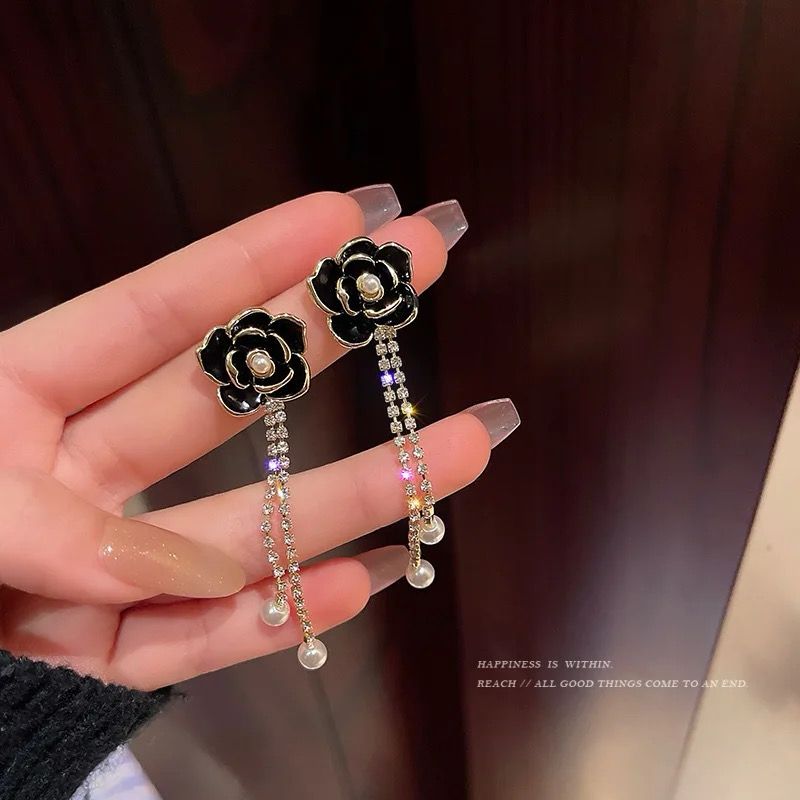 Black Rose Earrings – Jewelsmars