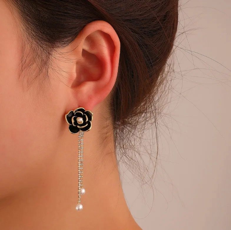 Black Rose Earrings – Jewelsmars