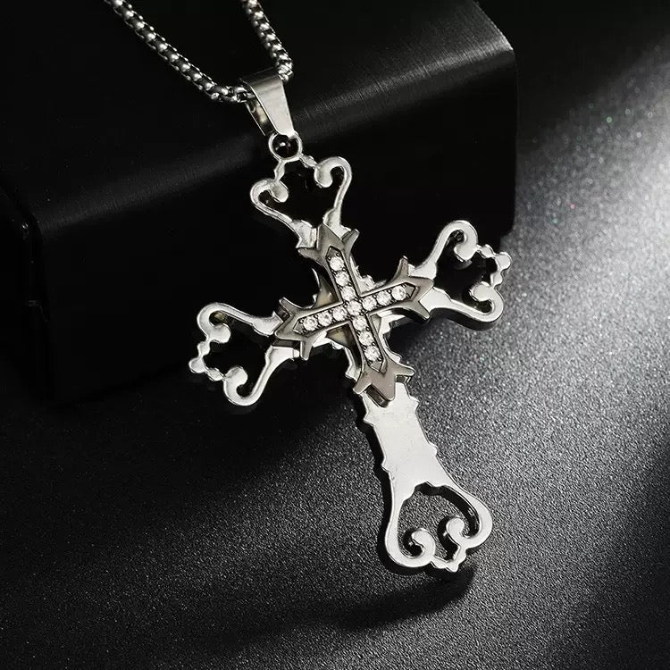 Gothic-Core Cross Necklace – Jewelsmars